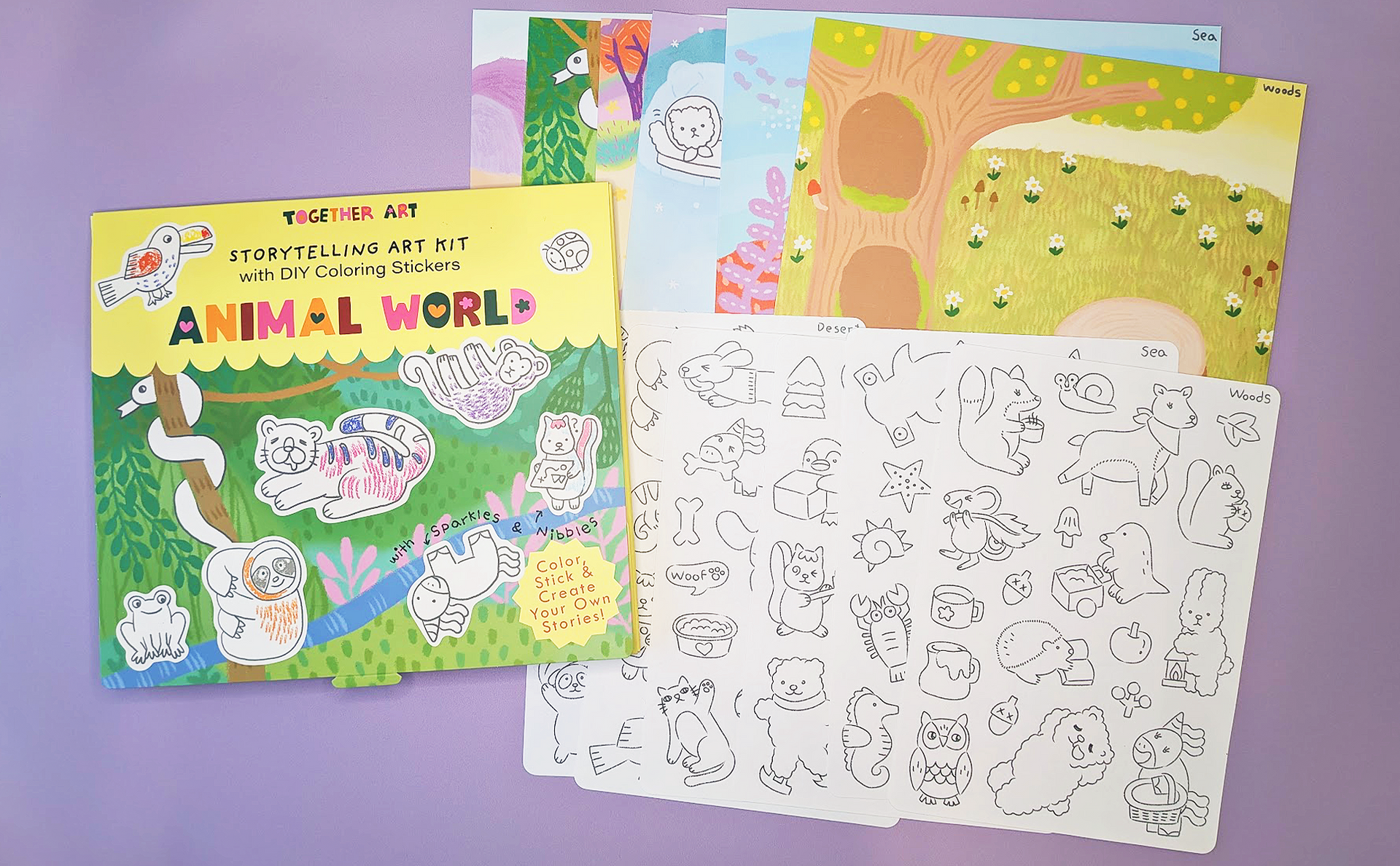 Together Art: Create Stories with Coloring Stickers!